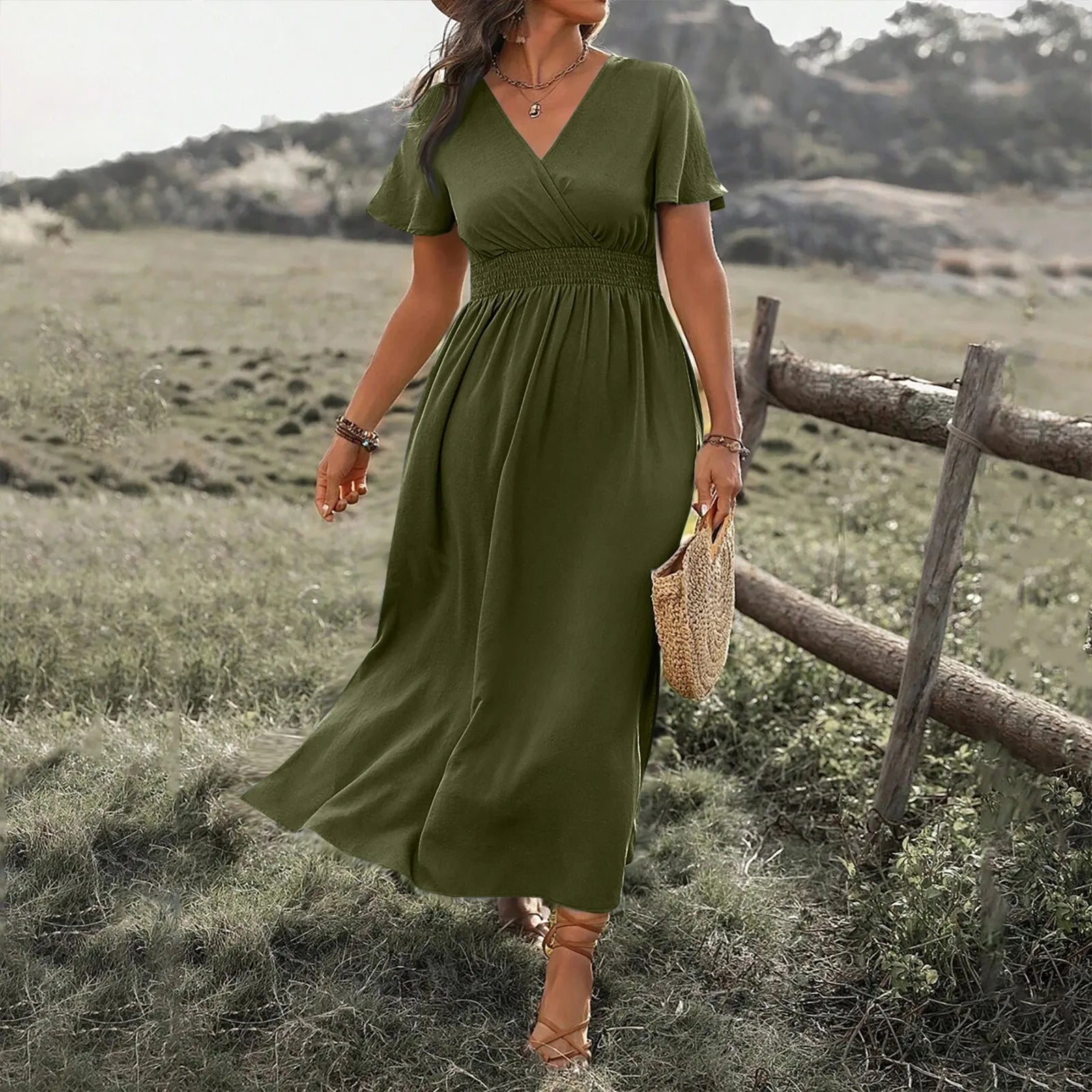 ALANA | Elegant Maxi Dress With Tummy Coverage – Edwin's London