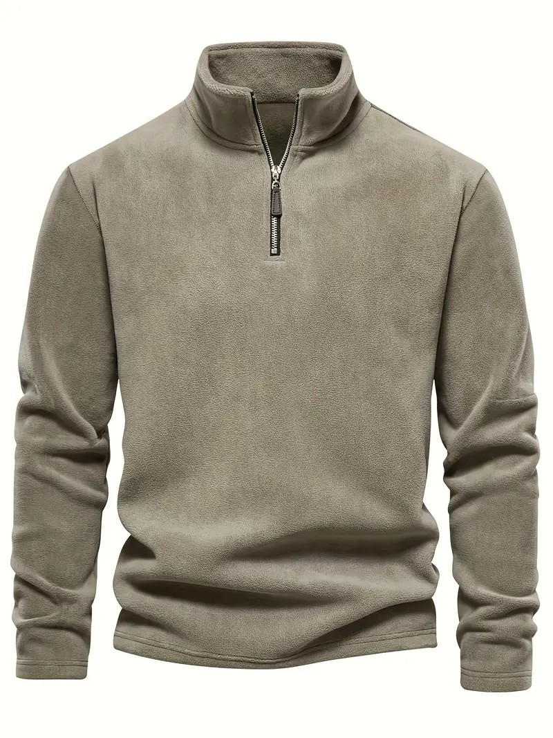 Tobias | Quarter-Zip Fleece Jumper – Edwin's London